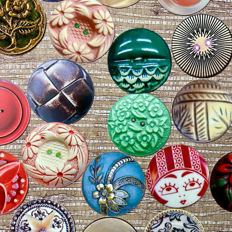 Embossed Buttons - Etsy