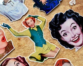 Vintagegirl Stickers for Junk Journals, Vintage Girls Scrapbook ...