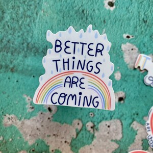 Pack of 10 Waterproof Vinyl Positivity Stickers, Mental Health ...