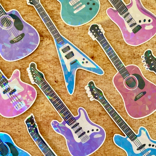 Guitar Stickers - Etsy