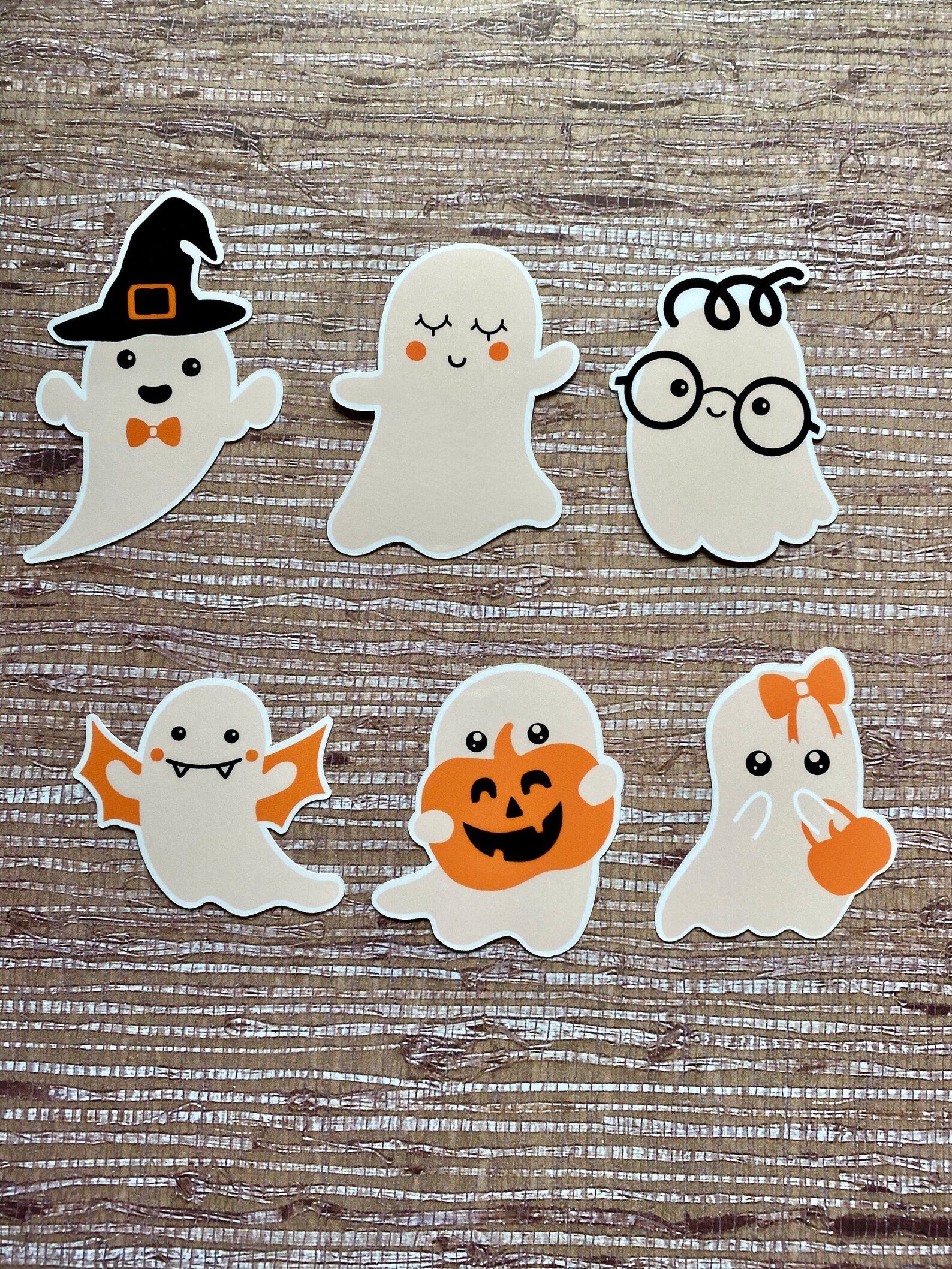 Pack of 6 Waterproof Vinyl Ghost Stickers Cute Halloween - Etsy
