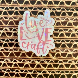 Pack of 15 Waterproof Vinyl Crafting Stickers, Craft Lover Sticker Pack ...