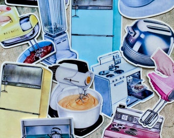 Vintage Kitchen Items Sticker Set Baking Stickers Pyrex - Etsy