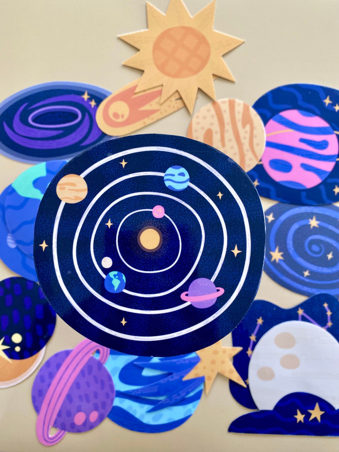 Pack of 15 Waterproof Vinyl Space Stickers, Planetary Stickers, Journal ...