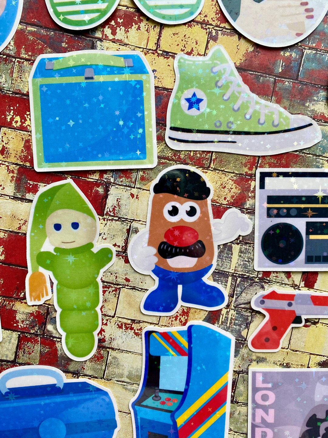 Pack of 17 Waterproof Vinyl Vintage 80s Stickers, Retro 80s Sticker ...