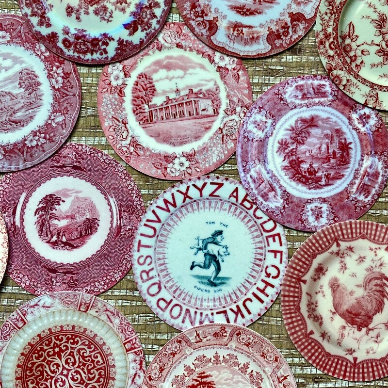 Red Transferware - Etsy