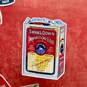 Pack of 17 Waterproof Vinyl Vintage Food Stickers, Retro Food Sticker ...