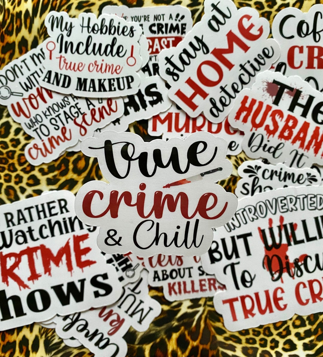 Pack of 20 Waterproof Vinyl True Crime Stickers, Crime Junkie True ...
