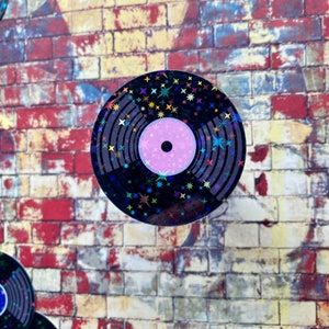 Pack of 20 Waterproof Vinyl Retro Record Stickers, Vintage Groovy Vinyl ...