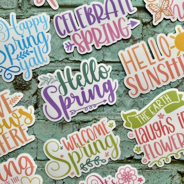 Spring Stickers - Etsy