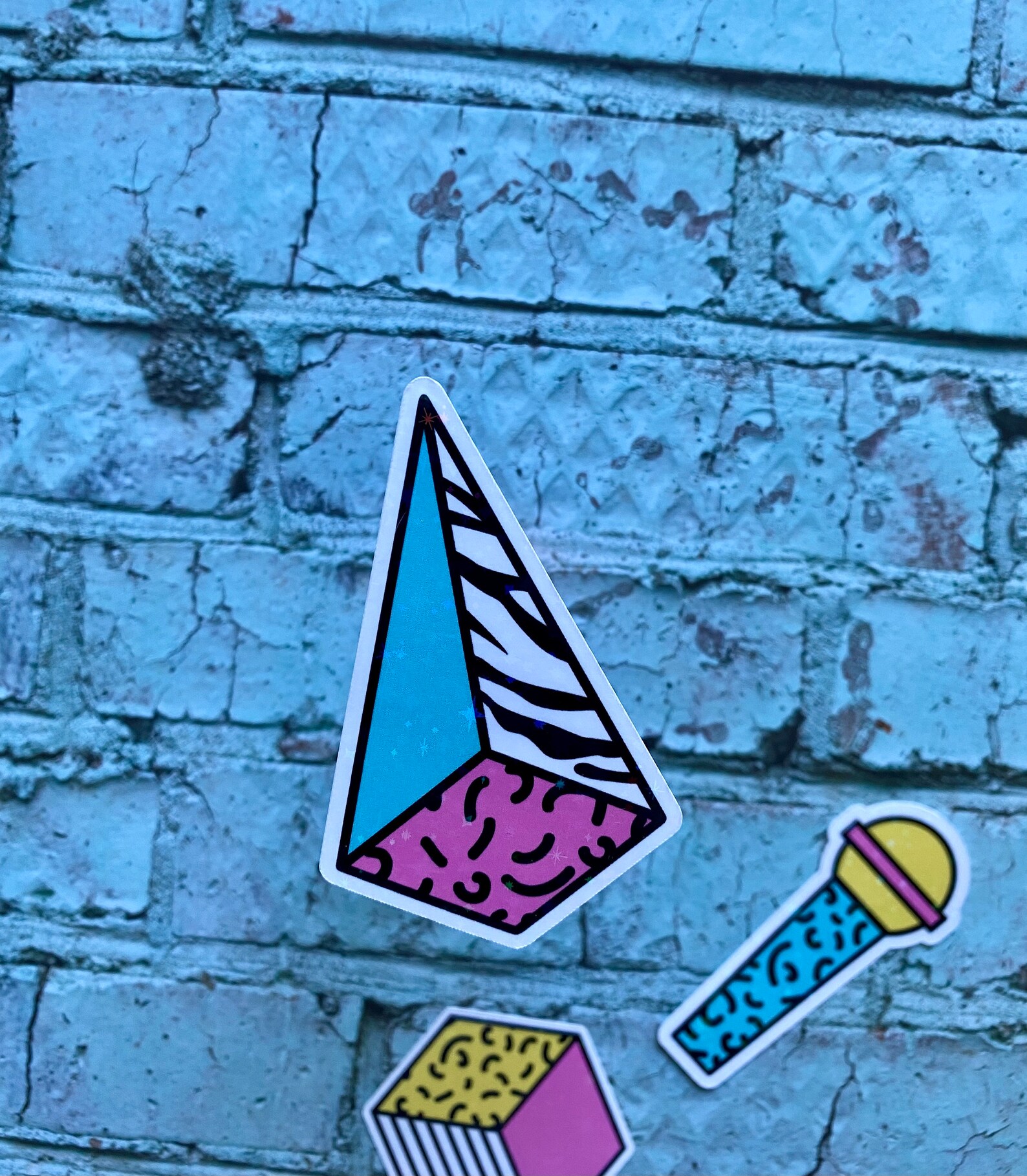 Pack of 9 Waterproof Vinyl Holographic 90s Themed Stickers - Etsy