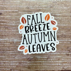 Pack of 10 Waterproof Vinyl Fall Stickers, Autumn Seasonal Sticker Pack ...