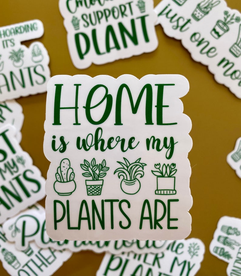 Pack of 16 Waterproof Vinyl Plant Lover Stickers Funny Cute - Etsy