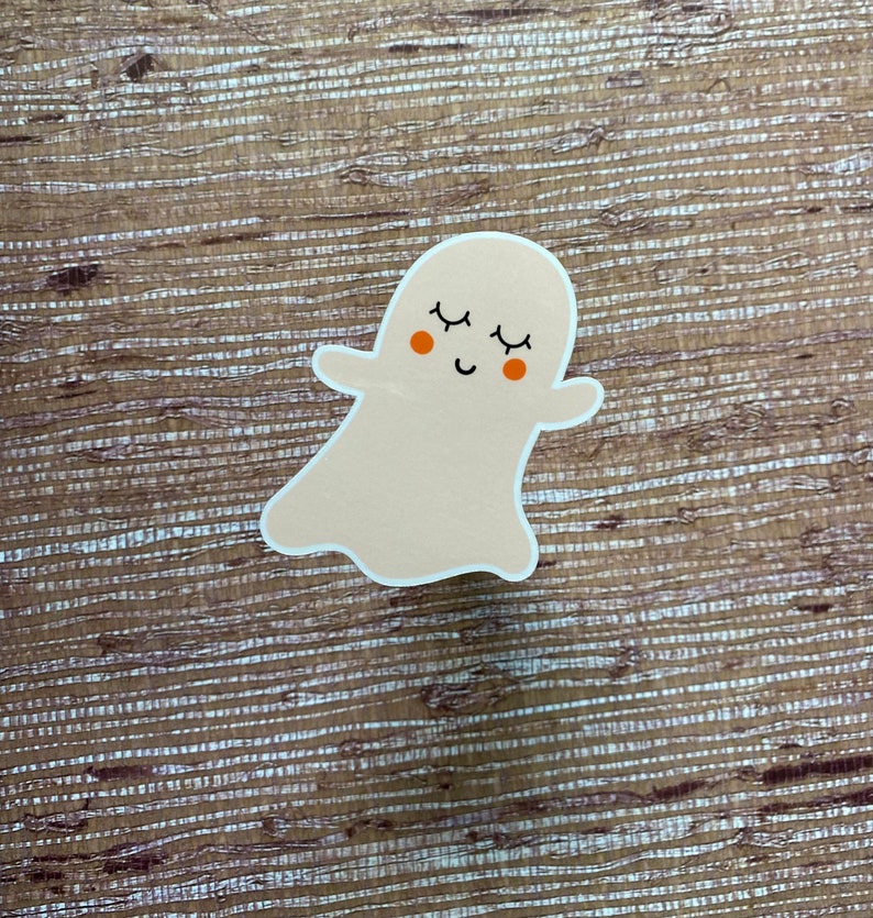 Pack of 6 Waterproof Vinyl Ghost Stickers Cute Halloween - Etsy