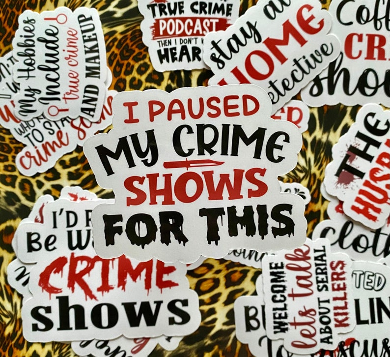 Pack of 20 Waterproof Vinyl True Crime Stickers Crime Junkie - Etsy
