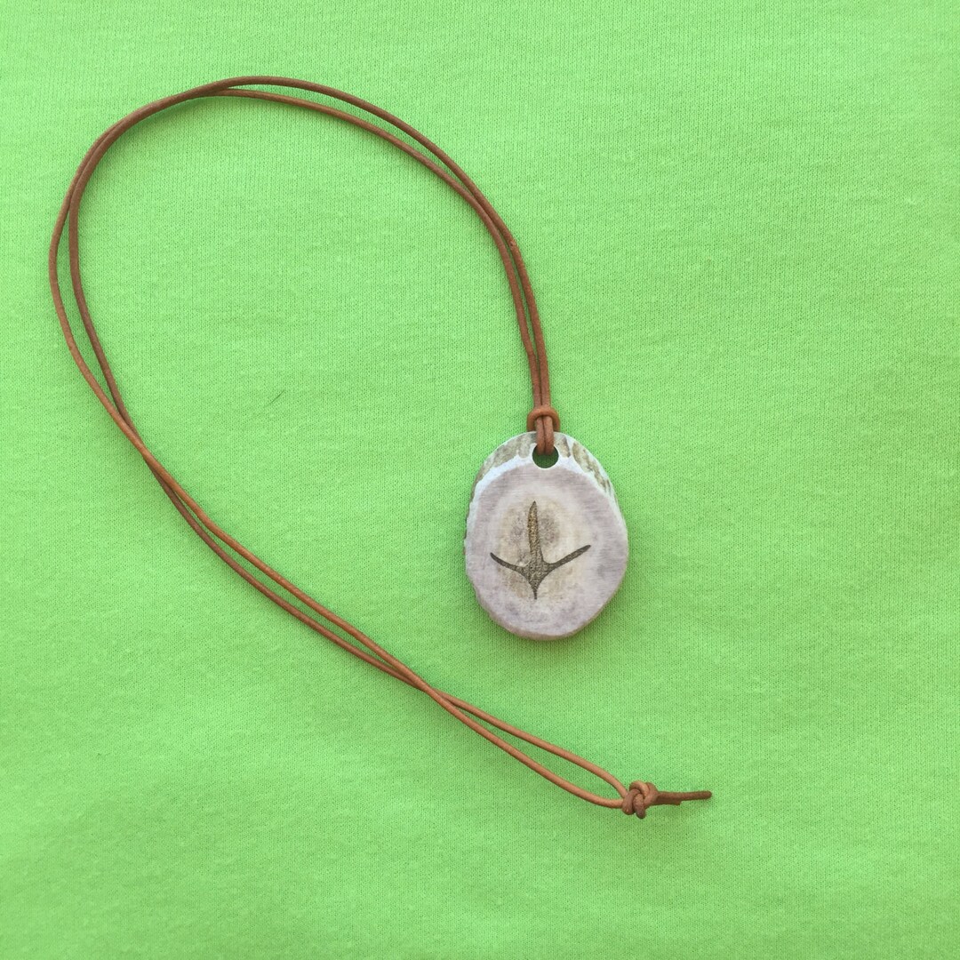 Custom Turkey Track Hand Engraved Antler Necklace - Great Gift for Her ...