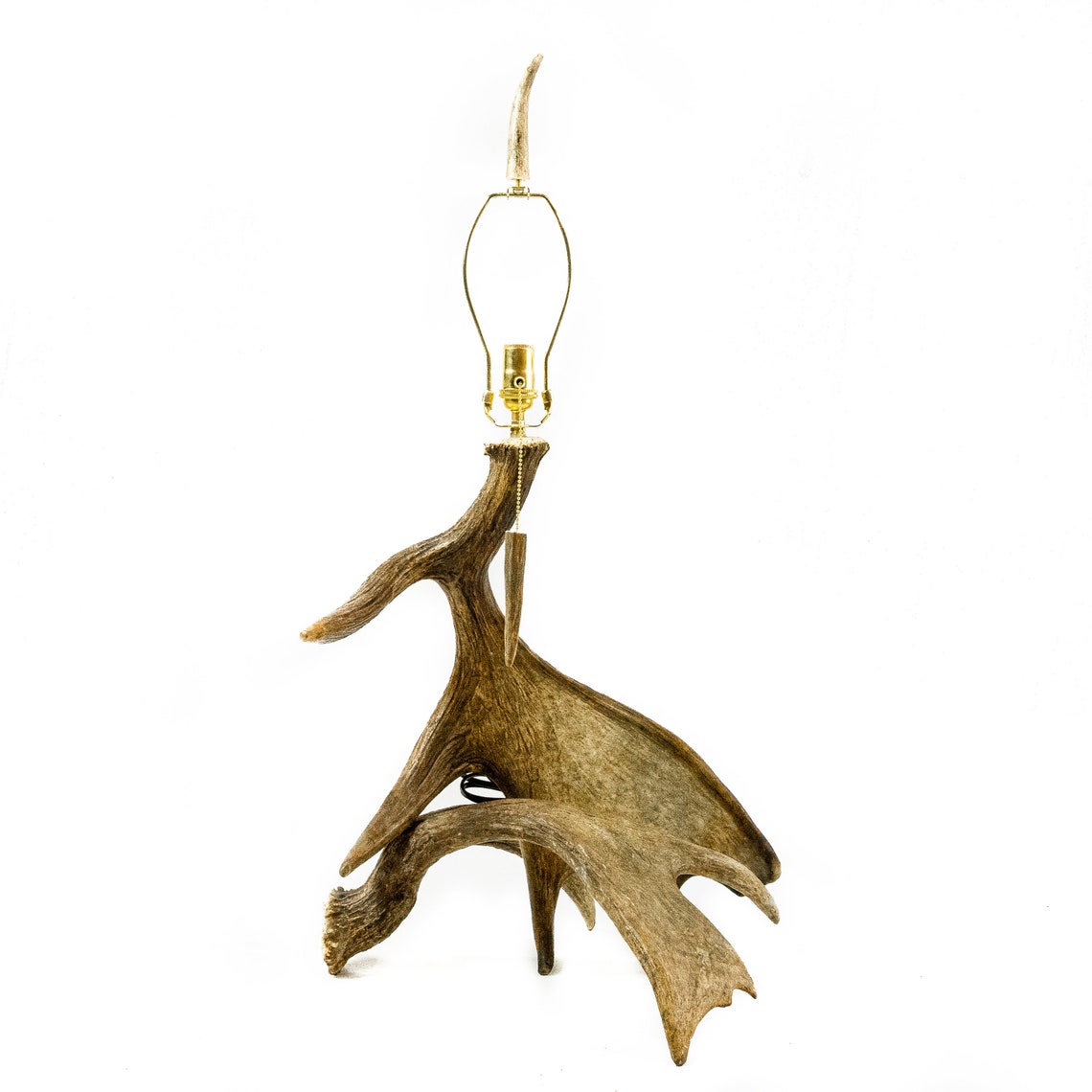 Large Moose Antler Table Lamp: Rustic Cabin Decor - Etsy