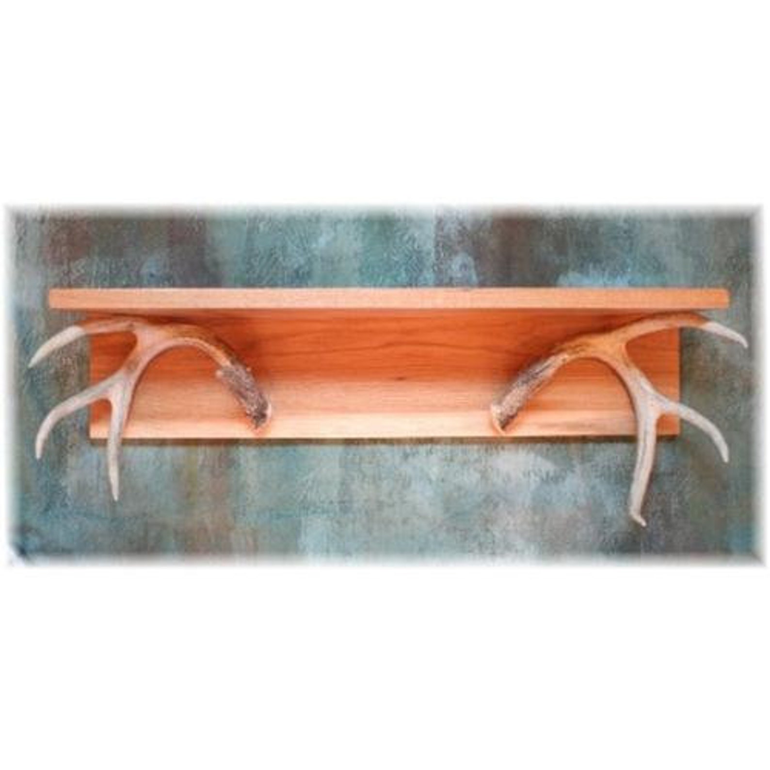 26 Deer Antler Wall Shelf Wood Elk Antler Rustic Decor | Etsy