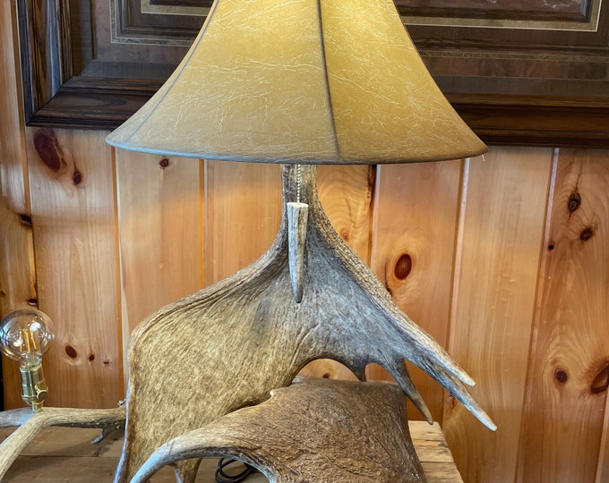 Large Moose Antler Table Lamp Rustic Décor Country Home - Etsy