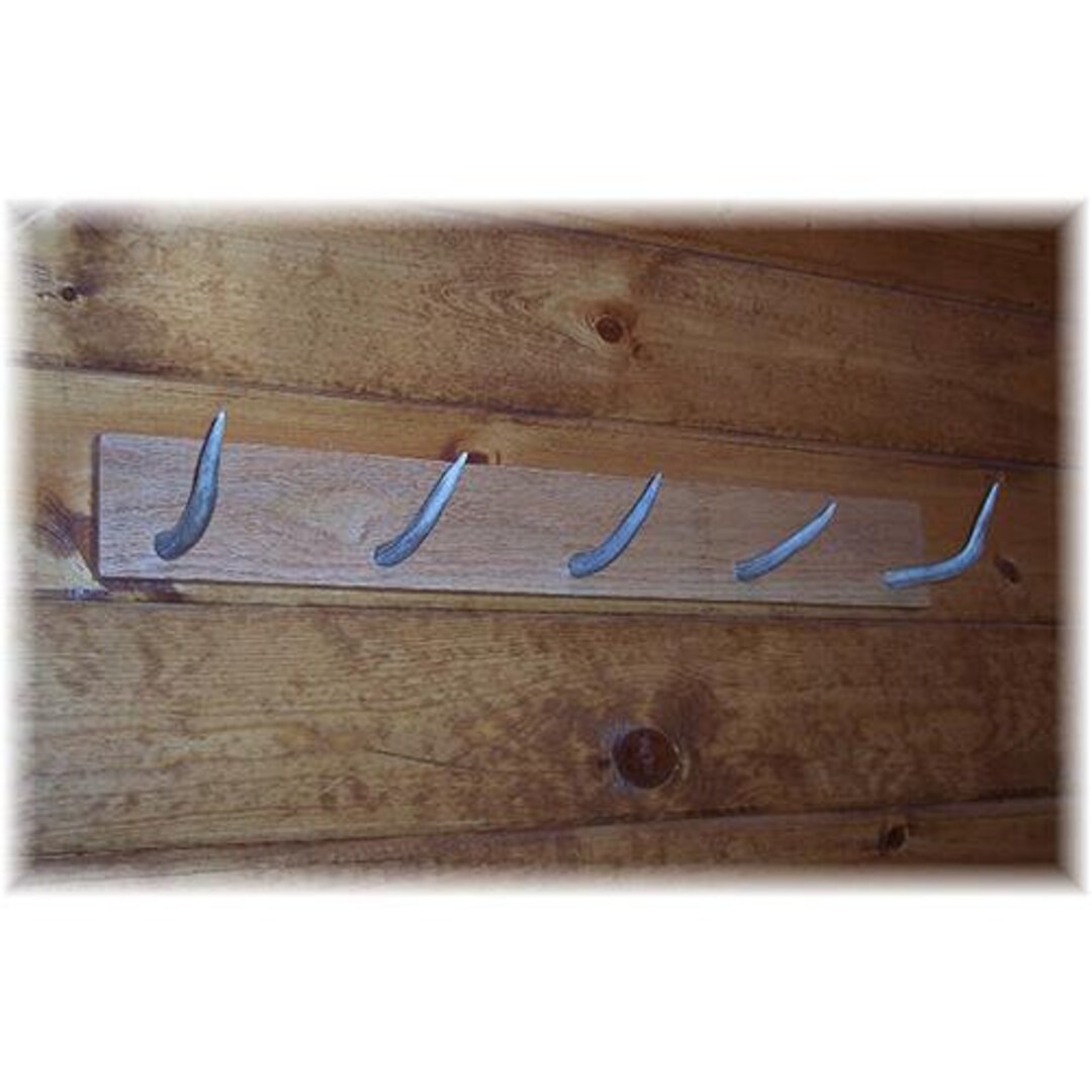 Antler Tine Coat/hat Rack | Wood Elk Antler Rustic Decor Country Home ...