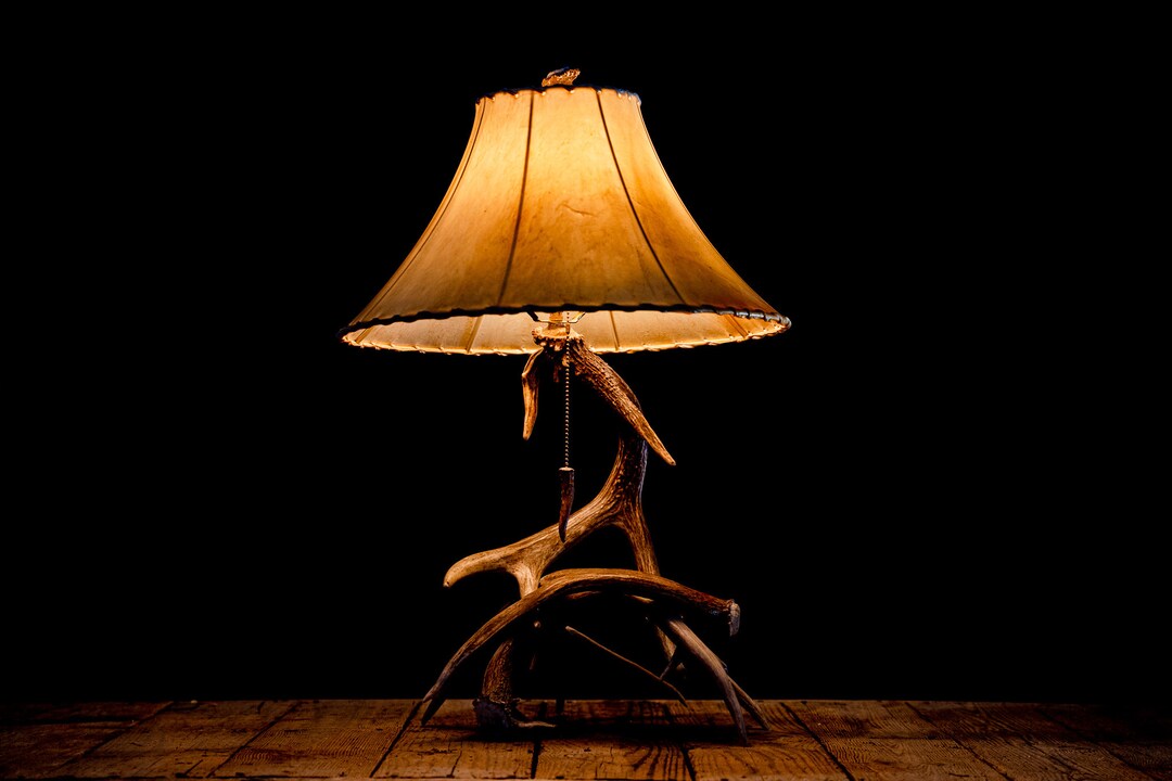 3-4 Whitetail Deer Antler Lamp (large) - Rustic Country Home Farmhouse ...