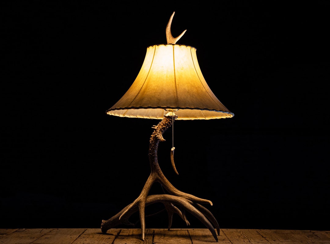 Large 2 Antler Mule Deer Lamp - Large | Rustic Country Home Farmhouse ...
