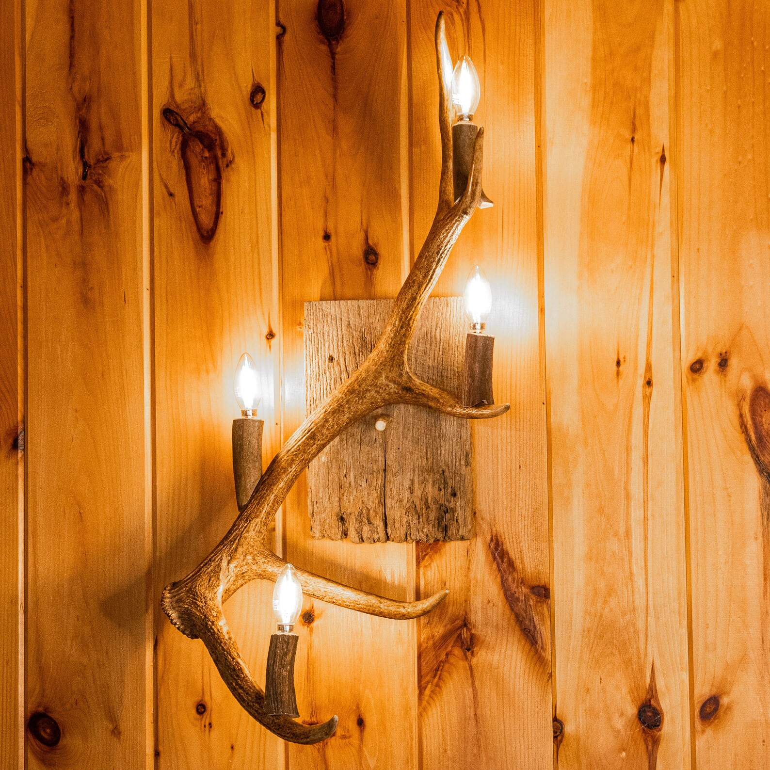 Elk Antler Four Light Sconce Rustic Decor Country Home | Etsy