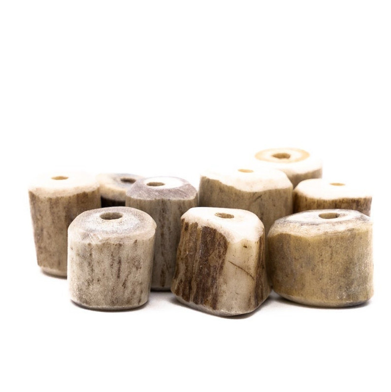 Antler Beads 10 Count Antler for Crafts Antler for Jewelry | Etsy