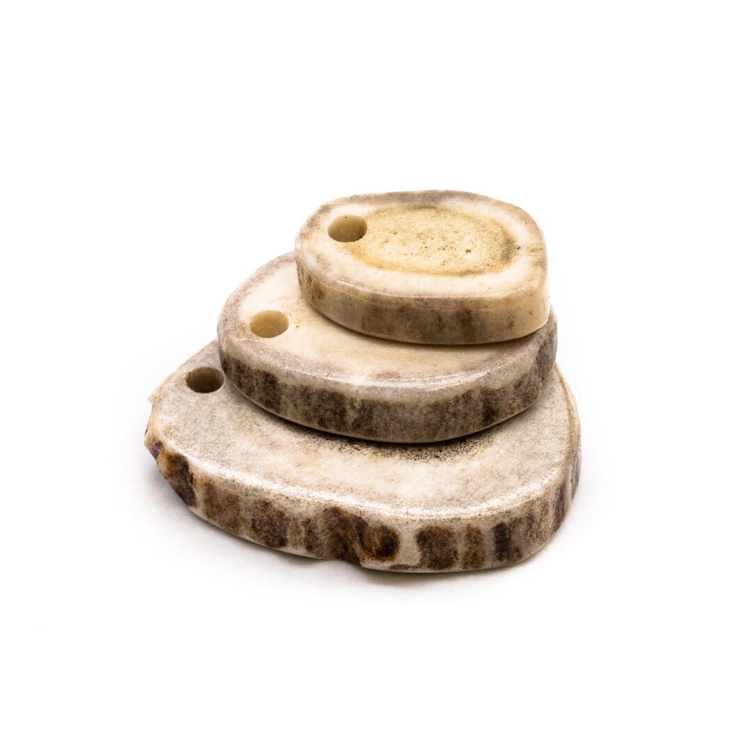 Polished Antler Slice Pendant: Craft Jewelry Supplies - Etsy