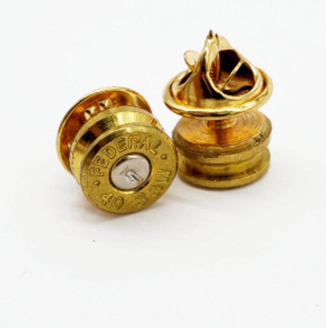 40 Caliber Spent Brass Bullet Hat Pin/tie Tack - Hunter/outdoorsman ...