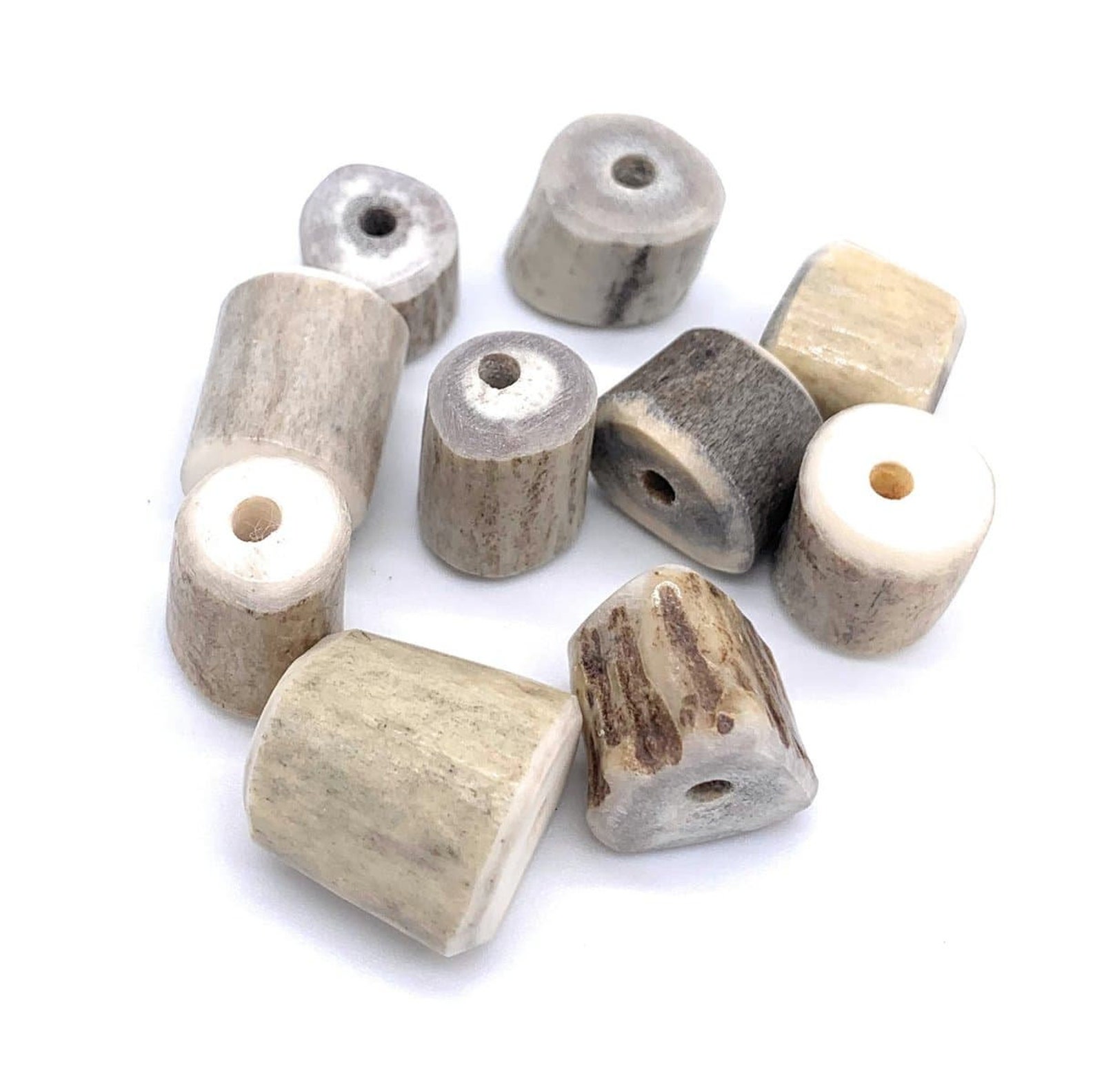 Antler Beads 10 Count Antler for Crafts Antler for Jewelry - Etsy