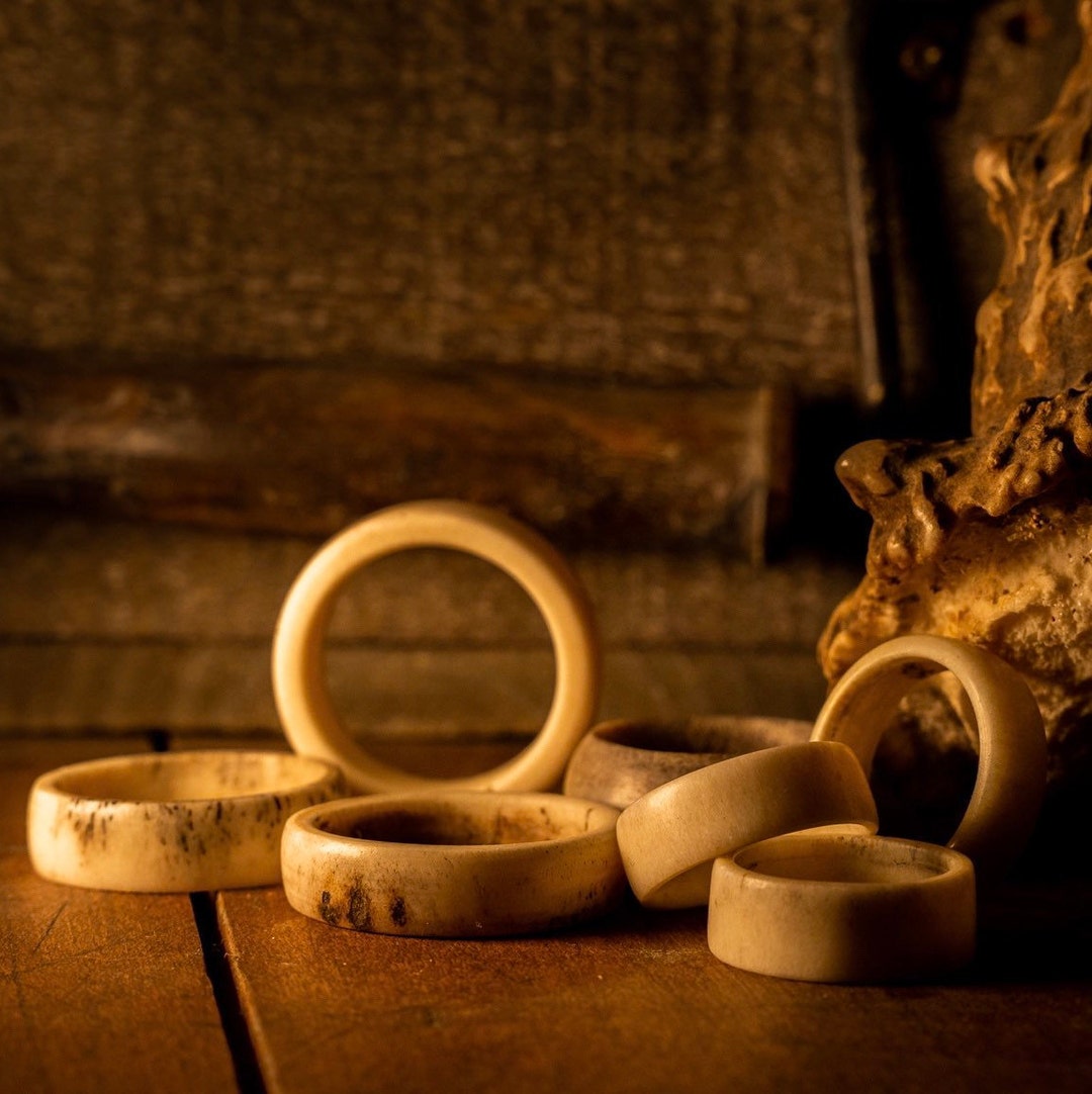 Handmade Deer Antler Ring: Naturalist Wedding Band - Etsy