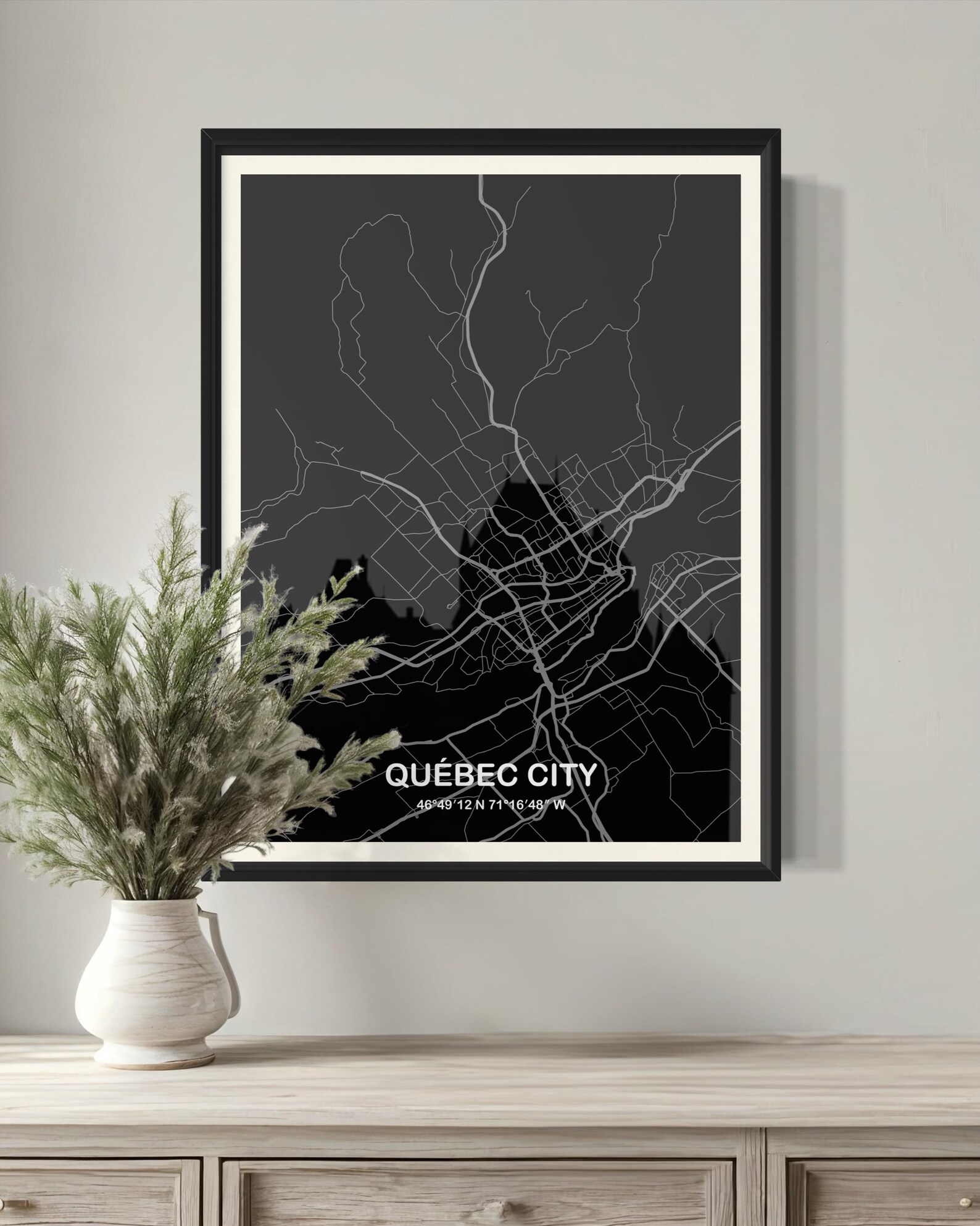 Printable Quebec City Map Art | Fairmont Le Château Frontenac Hotel ...