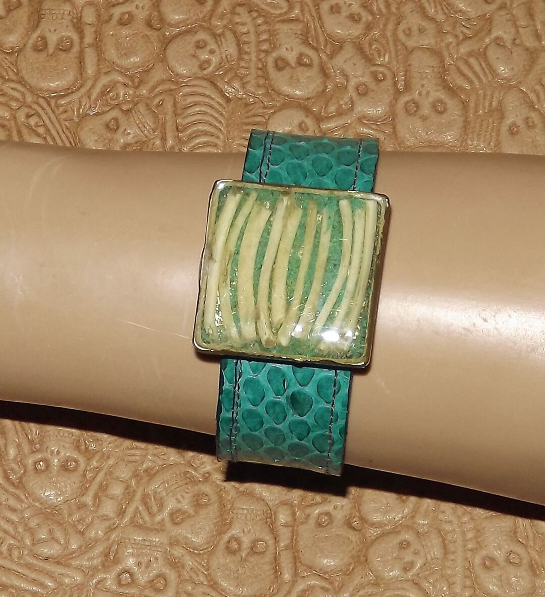 Sea Snake green Bracelet and Snake Ribs With Turquoise. - Etsy