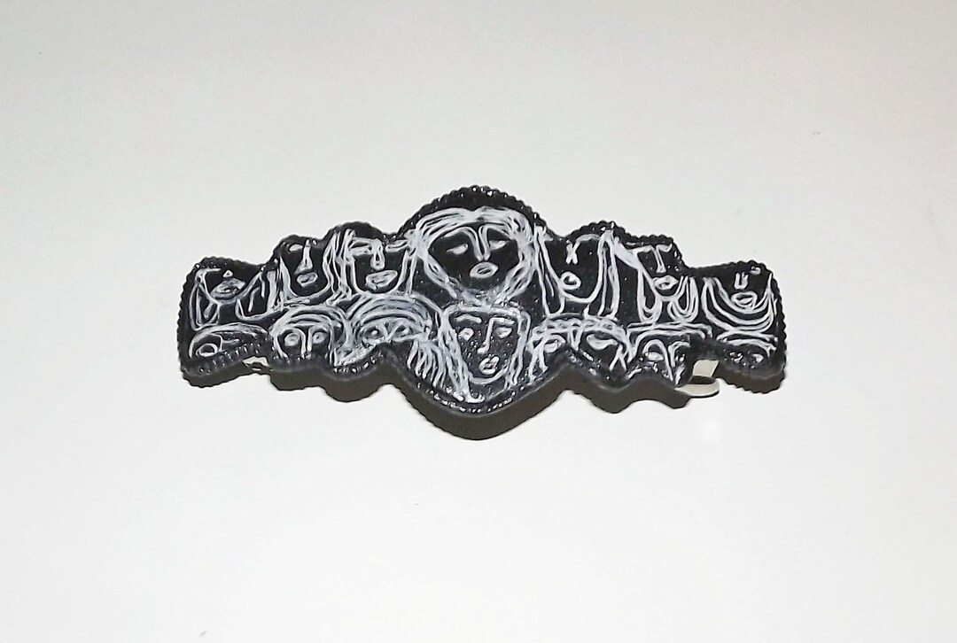 Barrette Silk Screen Barrette, Art Deco, Polymer Porcelain - Etsy