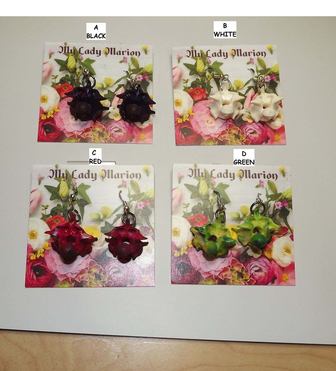 Python Snake Bone Earrings, Vertebrae Earrings,gothic, Pirate, Steam ...