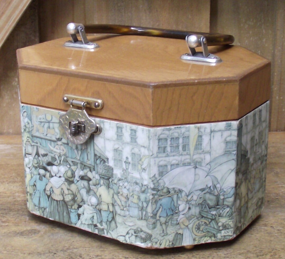 Vintage Wood Purse - Etsy