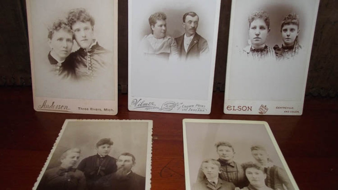 Antique Cabinet Card Photos of Families - Etsy