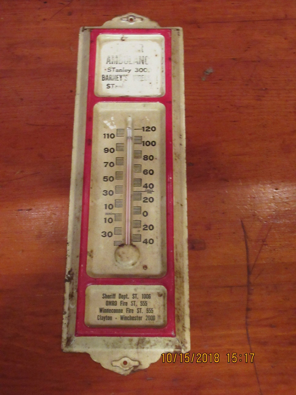 Awesome Vintage Tin Advertising Thermometer - Etsy