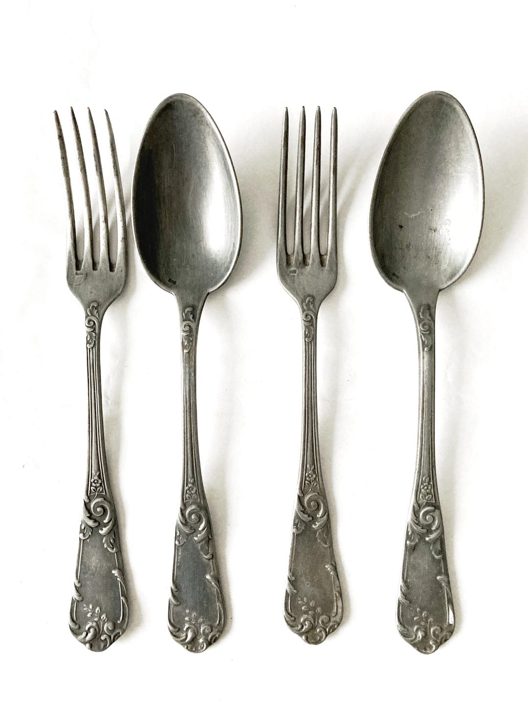 Gorgeous Antique Pewter Forks and Spoons - Etsy Australia