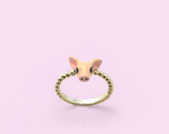 Pig ring | Etsy