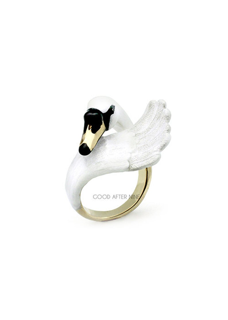 Swan Ring , Handcrafted, Statement Ring. - Etsy