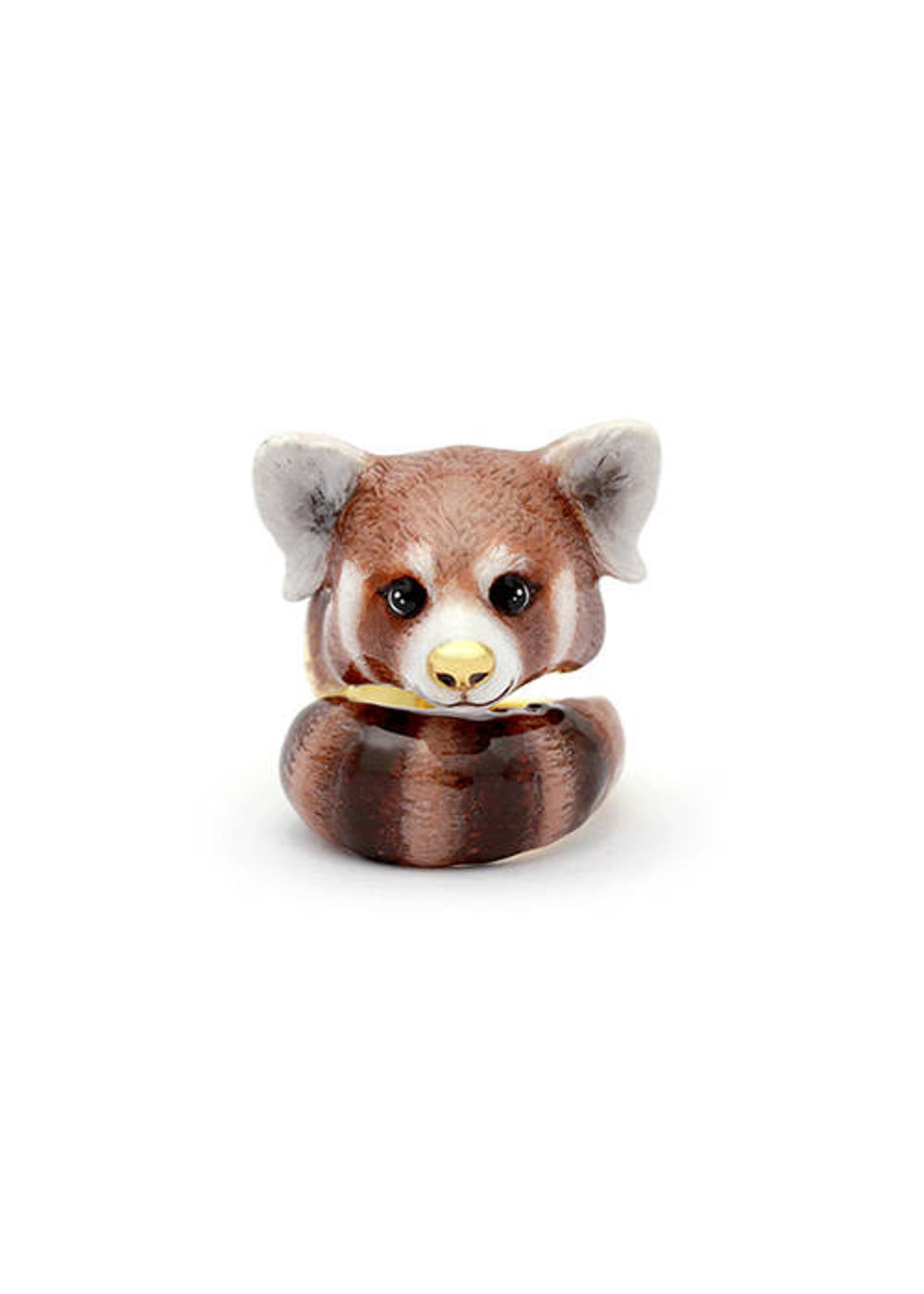 Raph Red Panda Ring . Handcrafted Enamel ,red Panda Ring ...