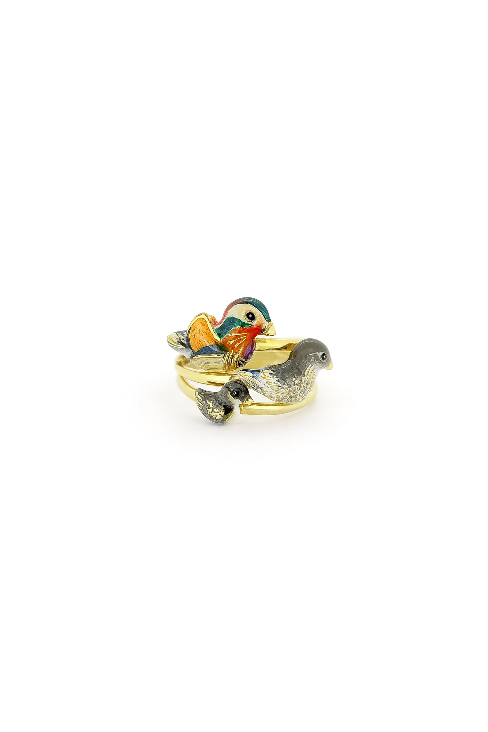 Mandarin Duck Family Stacking Ring Mandarin Duck Sterling - Etsy