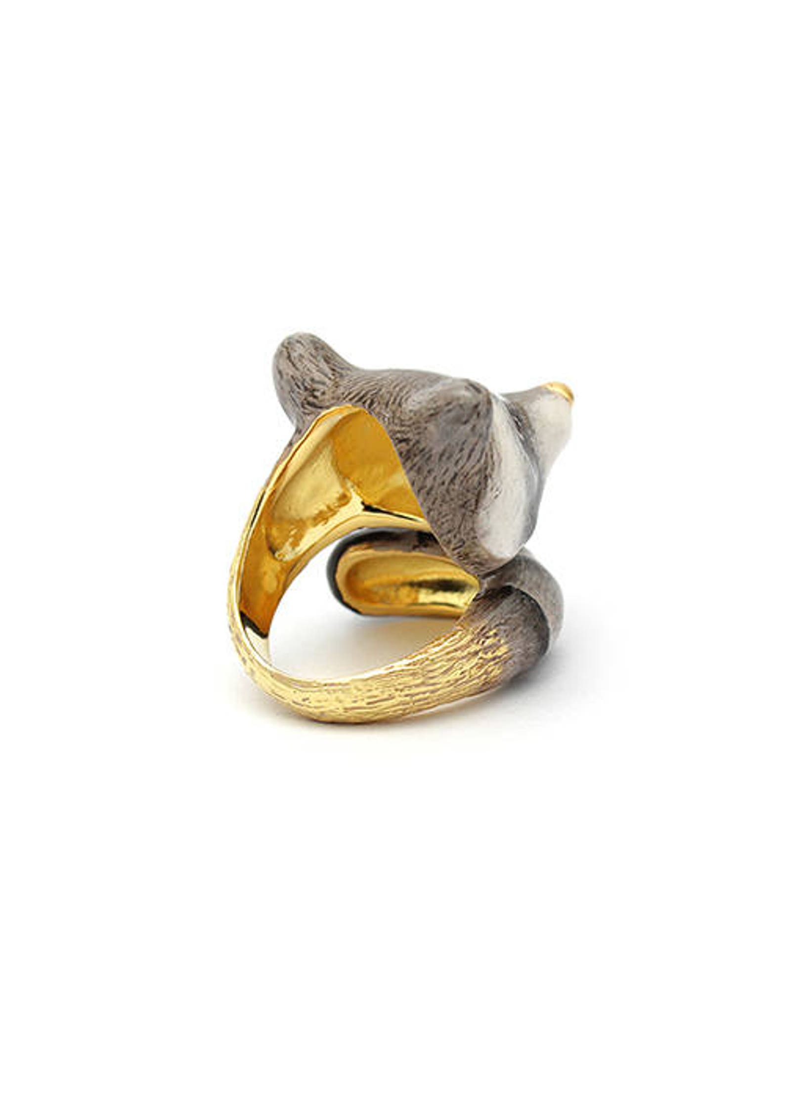Rocky Raccoon Ring Handcrafted Enamel Raccoon Raccoon Ring - Etsy