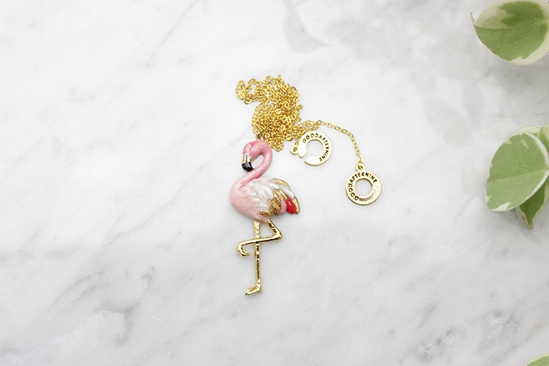 Flamingo Pendent Necklace - Etsy