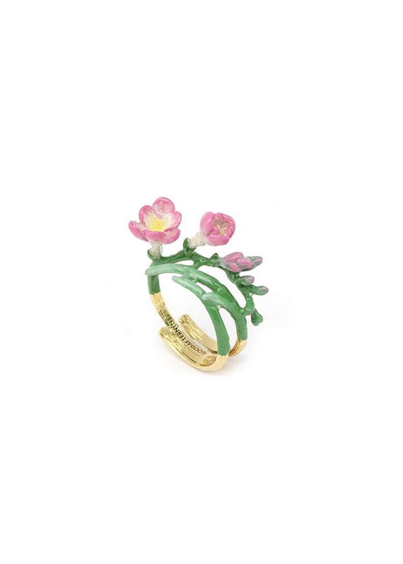 Freesia Ring Flower Ring Handpainted GOODAFTERNINE Purple - Etsy