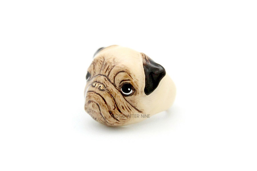 Pug Ring - Etsy