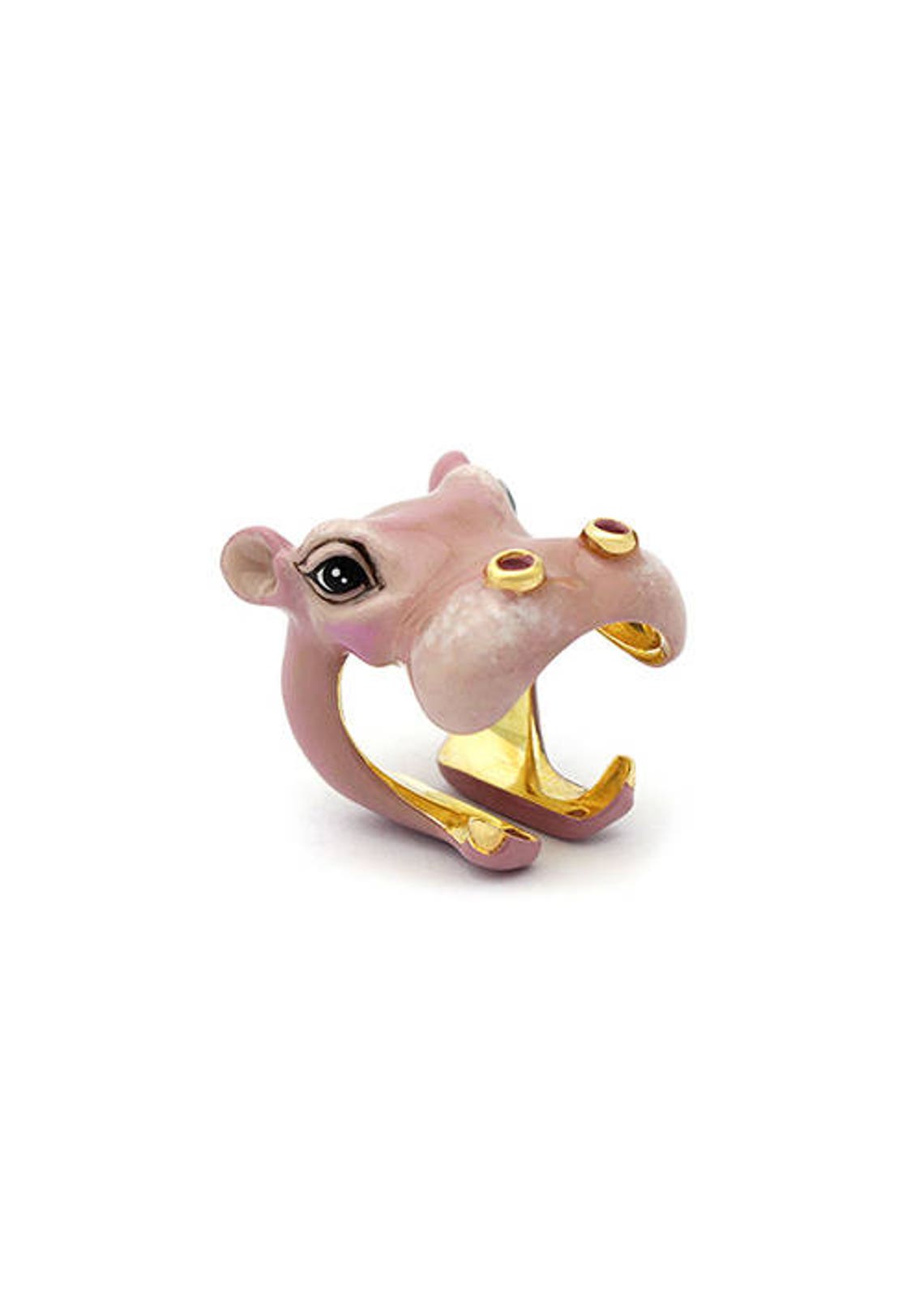 Happy Hippo Ring Ring. Safarica Collection. Hippopotamus | Etsy