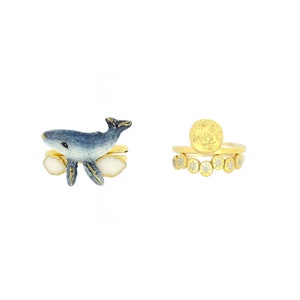 Flying Whale Stacking Ring, Whale Ring, Sterling Silver Ring, Stacking ...